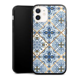 DeinDesign iPhone 12 mini Handy Slim Case extra d&uuml;nn Silikon Handyh&uuml;lle schwarz H&uuml;lle Mandala Retro Mosaic Silikon Slim Case