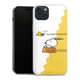 DeinDesign iPhone 15 Plus Handy Slim Case Silikon Handyh&uuml;lle transparent H&uuml;lle extra d&uuml;nn Snoopy Peanuts Children Silikon Slim Case