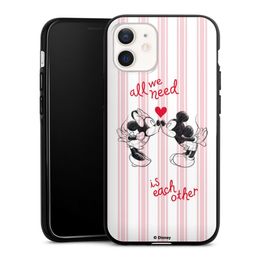 DeinDesign iPhone 12 Handy Silikon H&uuml;lle Case schwarz Handyh&uuml;lle Love Disney