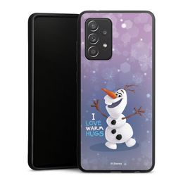 DeinDesign Galaxy A52s 5G Handy Premium Silikon H&uuml;lle Handyh&uuml;lle schwarz Case Official Licensed Product Frozen Olaf Frozen Silikon Premium Case