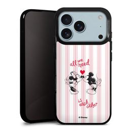 DeinDesign iPhone 17 Pro Handy Silikon H&uuml;lle Case schwarz Handyh&uuml;lle Love Disney
