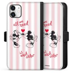 DeinDesign iPhone 11 Handy Klapph&uuml;lle Handyh&uuml;lle aus Kunst Leder schwarz Flip Case Love Disney Sideflip mit Lasche