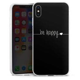 DeinDesign iPhone Xs Max Handy Silikon H&uuml;lle Case transparent Handyh&uuml;lle Happiness Statement Sayings Silikon Case