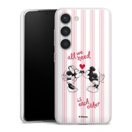 DeinDesign Galaxy S23 Handy Slim Case Silikon Handyh&uuml;lle transparent H&uuml;lle extra d&uuml;nn Love Disney Silikon Slim Case