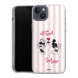 DeinDesign iPhone 14 Plus Handy Silikon H&uuml;lle Case transparent Handyh&uuml;lle Love Disney Silikon Case