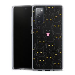DeinDesign Galaxy S20 FE 5G Handy Silikon H&uuml;lle Case transparent Handyh&uuml;lle Muster Eye Cat Silikon Case