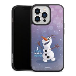 DeinDesign iPhone 13 Pro Handy Premium Silikon H&uuml;lle Handyh&uuml;lle schwarz Case Frozen Olaf Official Licensed Product Frozen Silikon Premium Case