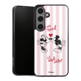 DeinDesign Galaxy S25 Handy Slim Case extra d&uuml;nn Silikon Handyh&uuml;lle schwarz H&uuml;lle Love Disney Silikon Slim Case