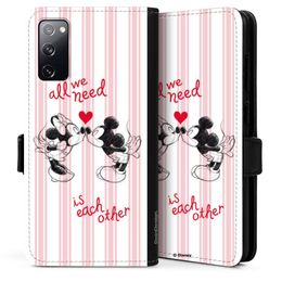 DeinDesign Galaxy S20 Handy Klapph&uuml;lle Handyh&uuml;lle aus Kunst Leder schwarz Flip Case Love Disney Sideflip mit Lasche