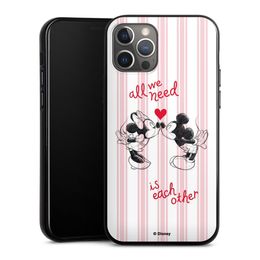 DeinDesign iPhone 12 Pro Handy Silikon H&uuml;lle Case schwarz Handyh&uuml;lle Love Disney