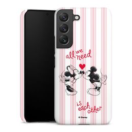 DeinDesign Galaxy S22 Handy Premium Case Smartphone Handyh&uuml;lle Schutzh&uuml;lle matt Love Disney Premium Case