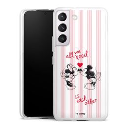 DeinDesign Galaxy S22 Handy Silikon H&uuml;lle Case transparent Handyh&uuml;lle Love Disney Silikon Case