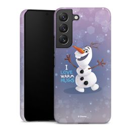 DeinDesign Galaxy S22 Handy Premium Case Smartphone Handyh&uuml;lle Schutzh&uuml;lle gl&auml;nzend Frozen Olaf Official Licensed Product Frozen Premium Case