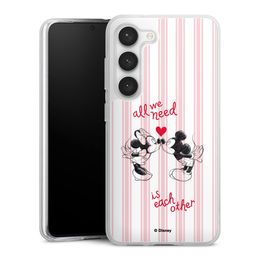 DeinDesign Galaxy S23 Handy Silikon H&uuml;lle Case transparent Handyh&uuml;lle Love Disney Silikon Case