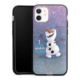 DeinDesign iPhone 12 Handy Silikon H&uuml;lle Case schwarz Handyh&uuml;lle Frozen Olaf Official Licensed Product Frozen