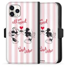 DeinDesign iPhone 11 Pro Handy Klapph&uuml;lle Handyh&uuml;lle aus Kunst Leder schwarz Flip Case Love Disney Sideflip mit Lasche
