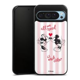 DeinDesign Google Pixel 9 Handy Silikon H&uuml;lle Case schwarz Handyh&uuml;lle Love Disney