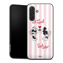 DeinDesign Galaxy A26 Handy Premium Silikon H&uuml;lle Handyh&uuml;lle schwarz Case Love Disney Silikon Premium Case