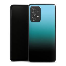 DeinDesign Galaxy A52s 5G Handy Slim Case extra d&uuml;nn Silikon Handyh&uuml;lle schwarz H&uuml;lle Ombre Black Two-Tone Silikon Slim Case