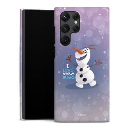 DeinDesign Galaxy S22 Ultra Handy Premium Case Smartphone Handyh&uuml;lle Schutzh&uuml;lle gl&auml;nzend Frozen Olaf Official Licensed Product Frozen Premium Case
