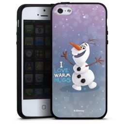DeinDesign iPhone SE (2016-2019) Handy Silikon H&uuml;lle Case schwarz Handyh&uuml;lle Official Licensed Product Frozen Olaf Frozen