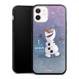 DeinDesign iPhone 12 mini Handy Slim Case extra d&uuml;nn Silikon Handyh&uuml;lle schwarz H&uuml;lle Frozen Olaf Official Licensed Product Frozen Silikon Slim Case