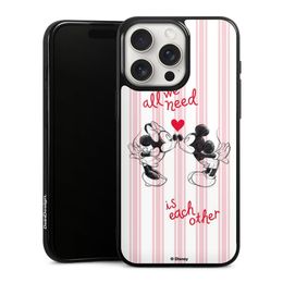 DeinDesign iPhone 15 Pro Max Handy Silikon H&uuml;lle Case schwarz Handyh&uuml;lle Love Disney