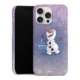 DeinDesign iPhone 15 Pro Max Handy Premium Case Smartphone Handyh&uuml;lle Schutzh&uuml;lle gl&auml;nzend Frozen Olaf Official Licensed Product Frozen Premium Case