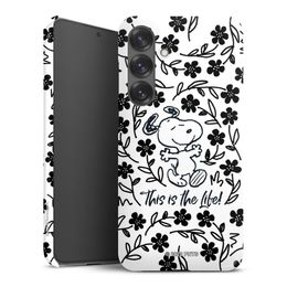 DeinDesign Galaxy S25+ Handy Premium Case Smartphone Handyh&uuml;lle Schutzh&uuml;lle gl&auml;nzend Peanuts Flowers Snoopy Premium Case