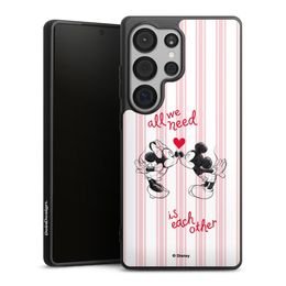 DeinDesign Galaxy S25 Ultra Handy Premium Silikon H&uuml;lle Handyh&uuml;lle schwarz Case Love Disney Silikon Premium Case