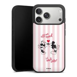 DeinDesign iPhone 17 Pro Max Handy Premium Silikon H&uuml;lle Handyh&uuml;lle schwarz Case Love Disney Silikon Premium Case