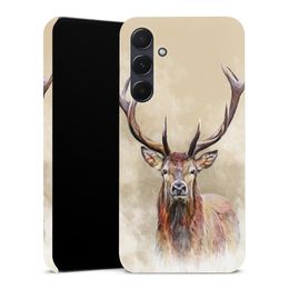 DeinDesign Galaxy A55 5G Handy Premium Case Smartphone Handyh&uuml;lle Schutzh&uuml;lle matt Animal Look Deer Reindeer Premium Case