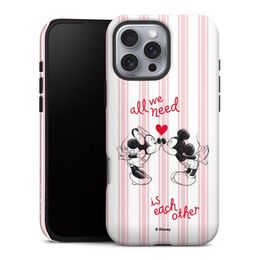 DeinDesign iPhone 16 Pro Max Handy Panzer Handyh&uuml;lle robuste Outdoor H&uuml;lle Schutzh&uuml;lle gl&auml;nzend Love Disney Tough Case