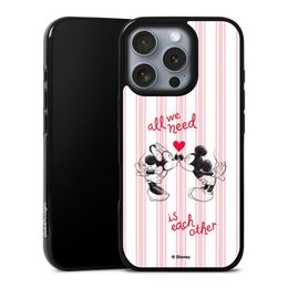 DeinDesign iPhone 16 Pro Handy Silikon H&uuml;lle Case schwarz Handyh&uuml;lle Love Disney