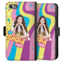 DeinDesign iPhone 8 Handy Klapph&uuml;lle Handyh&uuml;lle aus Kunst Leder schwarz Flip Case Soy Luna Official Licensed Product Disney Sideflip mit Lasche