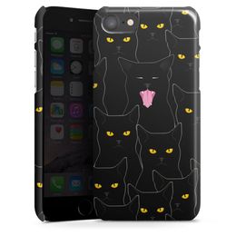 DeinDesign iPhone SE (2020) Handy Premium Case Smartphone Handyh&uuml;lle Schutzh&uuml;lle gl&auml;nzend Muster Eye Cat Premium Case