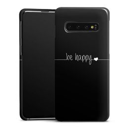DeinDesign Galaxy S10 Handy Premium Case Smartphone Handyh&uuml;lle Schutzh&uuml;lle gl&auml;nzend Happiness Statement Sayings Premium Case