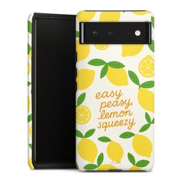 DeinDesign Google Pixel 6 Handy Panzer Handyh&uuml;lle robuste Outdoor H&uuml;lle Schutzh&uuml;lle matt Spruch Statement Lemon Tough Case