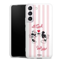 DeinDesign Galaxy S22 Handy Slim Case Silikon Handyh&uuml;lle transparent H&uuml;lle extra d&uuml;nn Love Disney Silikon Slim Case