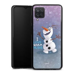 DeinDesign Galaxy A12 Handy Silikon H&uuml;lle Case schwarz Handyh&uuml;lle Frozen Olaf Official Licensed Product Frozen
