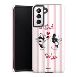 DeinDesign Galaxy S21 5G Handy Panzer Handyh&uuml;lle robuste Outdoor H&uuml;lle Schutzh&uuml;lle gl&auml;nzend Love Disney Tough Case