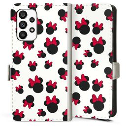 DeinDesign Galaxy A53 5G Handy Klapph&uuml;lle Handyh&uuml;lle aus Kunst Leder wei&szlig; Flip Case Official Licensed Product Disney Minnie Mouse Sideflip mit Lasche