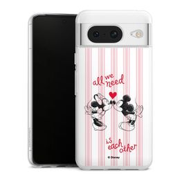 DeinDesign Google Pixel 8 Handy Silikon H&uuml;lle Case transparent Handyh&uuml;lle Love Disney Silikon Case