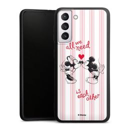 DeinDesign Galaxy S21 5G Handy Premium Silikon H&uuml;lle Handyh&uuml;lle schwarz Case Love Disney Silikon Premium Case