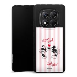 DeinDesign Xiaomi Redmi Note 14 Pro 5G Handy Premium Silikon H&uuml;lle Handyh&uuml;lle schwarz Case Love Disney Silikon Premium Case