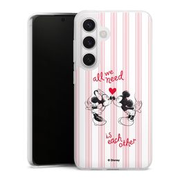 DeinDesign Galaxy S24 Handy Silikon H&uuml;lle Case transparent Handyh&uuml;lle Love Disney Silikon Case