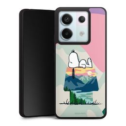 DeinDesign Xiaomi Redmi Note 13 Pro 5G Handy Premium Silikon H&uuml;lle Handyh&uuml;lle schwarz Case Official Licensed Product Peanuts Snoopy Silikon Premium Case