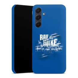 DeinDesign Galaxy A55 5G Handy Premium Case Smartphone Handyh&uuml;lle Schutzh&uuml;lle matt Official Licensed Product Ascent Fc Schalke 04 Premium Case
