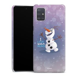 DeinDesign Galaxy A51 Handy Premium Case Smartphone Handyh&uuml;lle Schutzh&uuml;lle gl&auml;nzend Frozen Olaf Official Licensed Product Frozen Premium Case