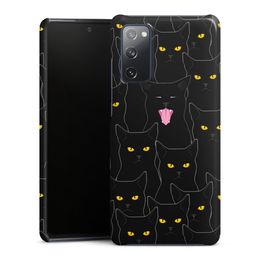 DeinDesign Galaxy S20 FE Handy Premium Case Smartphone Handyh&uuml;lle Schutzh&uuml;lle gl&auml;nzend Muster Eye Cat Premium Case